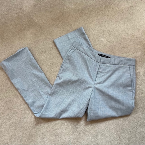 Zara | Pants & Jumpsuits | Zara Basic Pale Gray Trousers | Poshmark